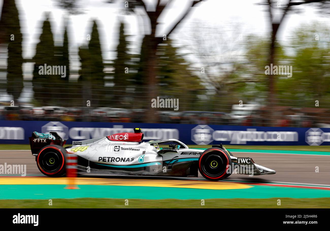 Imola, Italy. 23rd Apr, 2022. #44 Lewis Hamilton (GBR, Mercedes-AMG ...