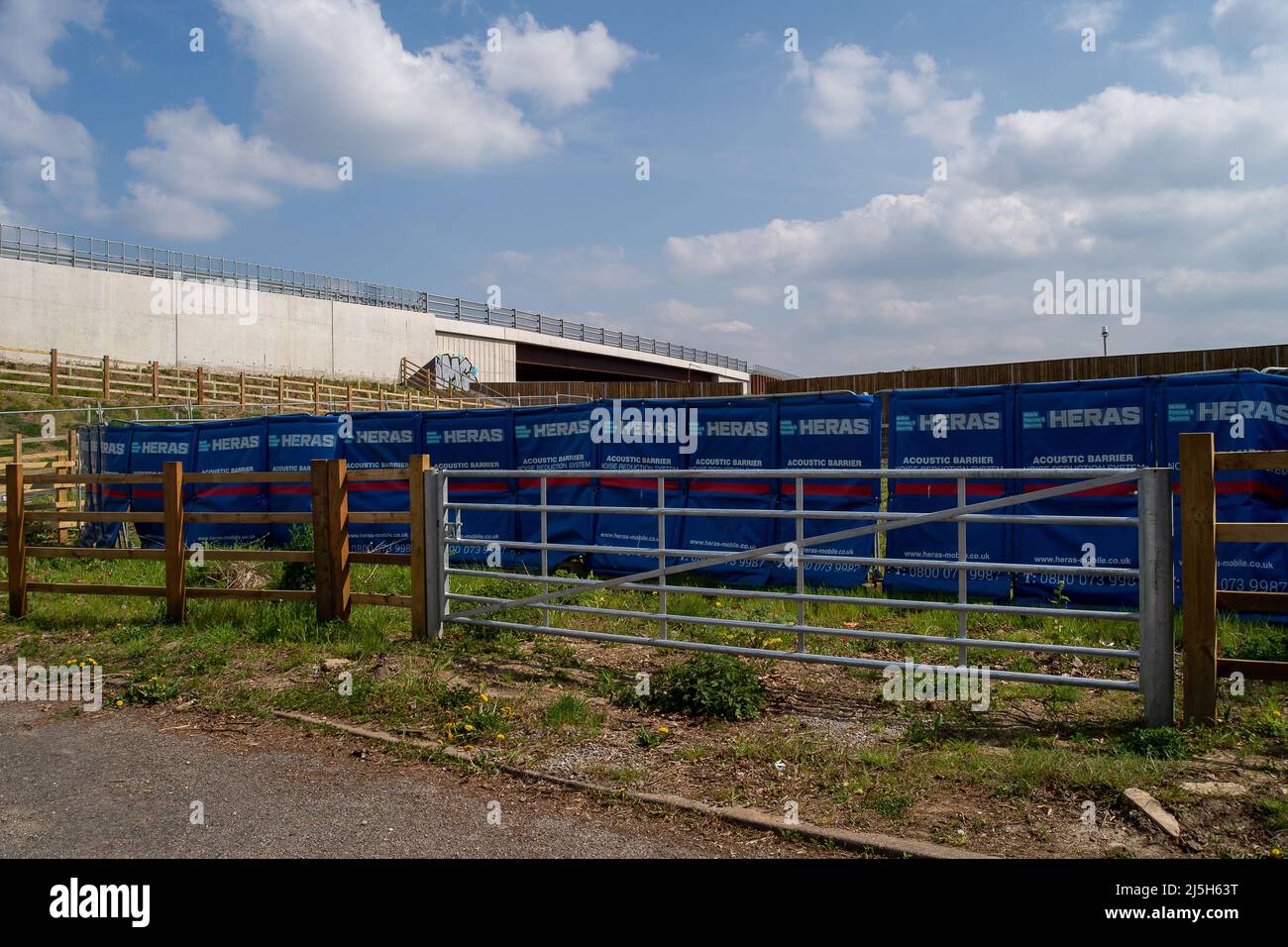 Dorney Reach, Buckinghamshire, UK. 23rd April, 2022. Heras acoustic ...
