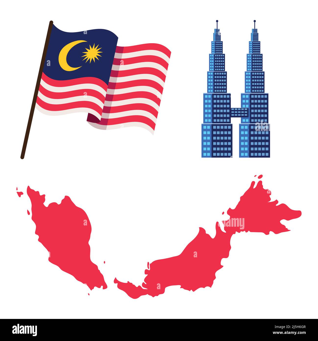 Petronas flag Cut Out Stock Images & Pictures - Alamy