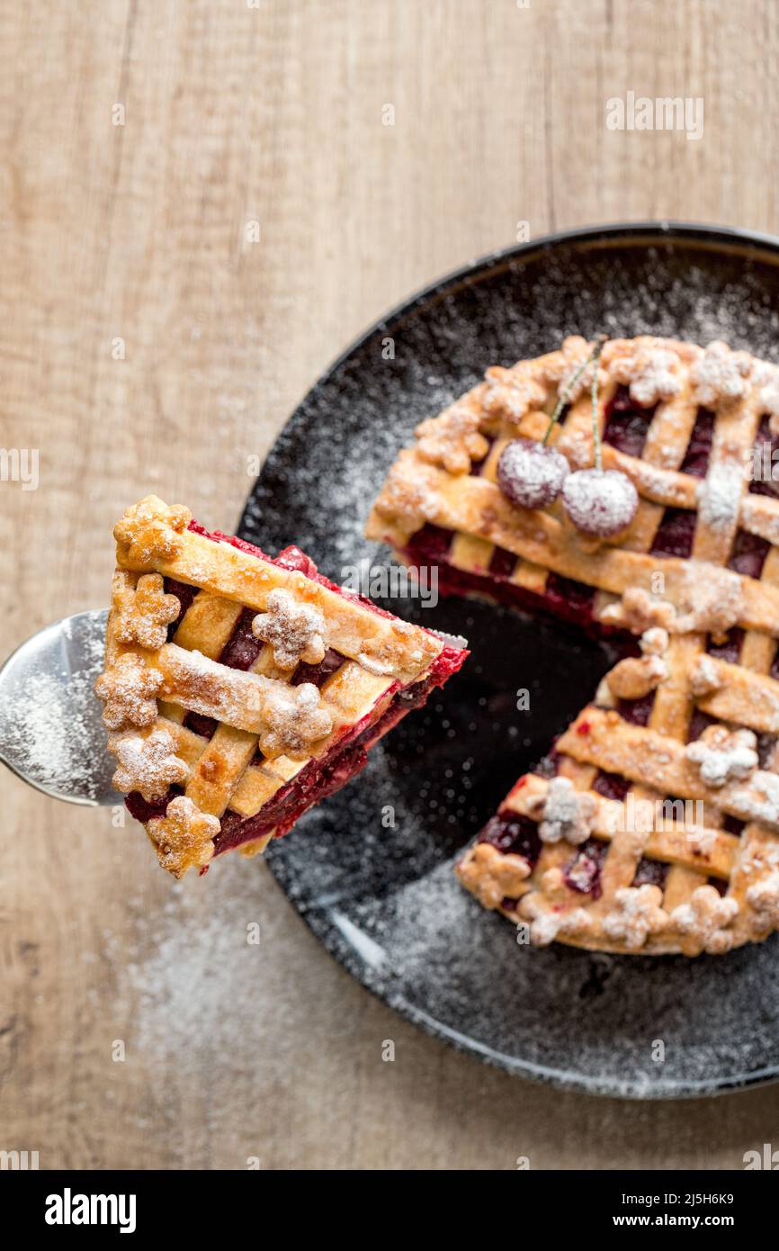 Cherry pie top hi-res stock photography and images - Alamy