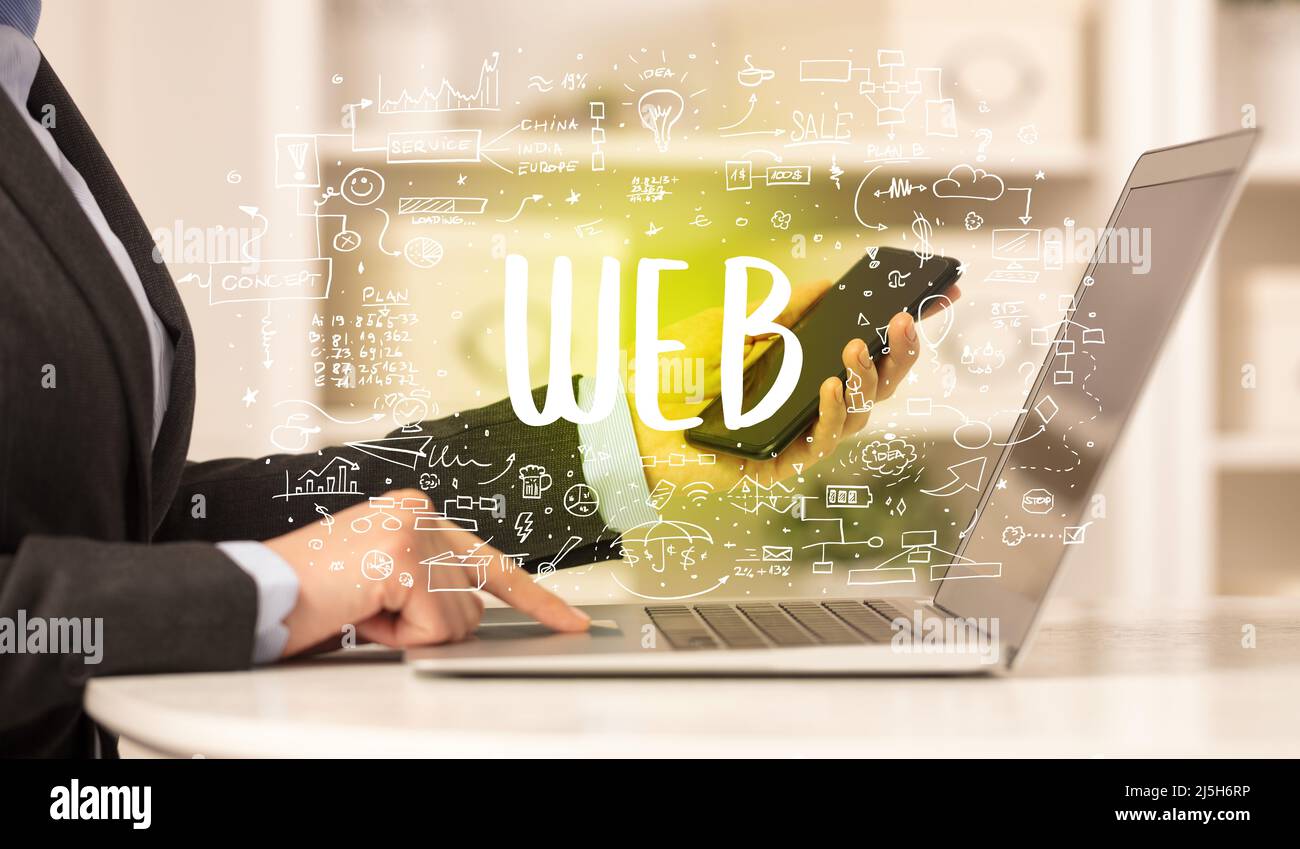 hand working on new modern computer Stock Photo - Alamy