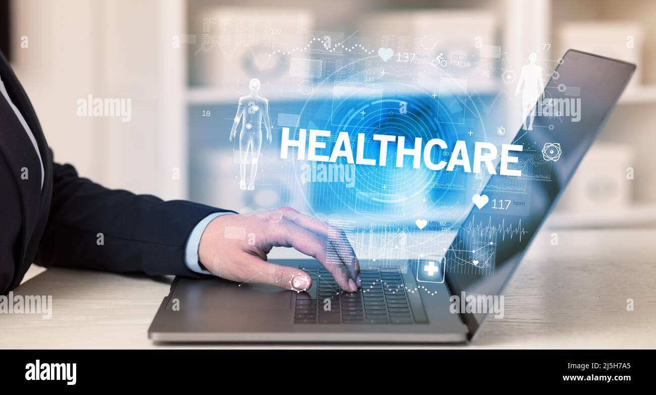 Doctor working a health check Stock Photo - Alamy