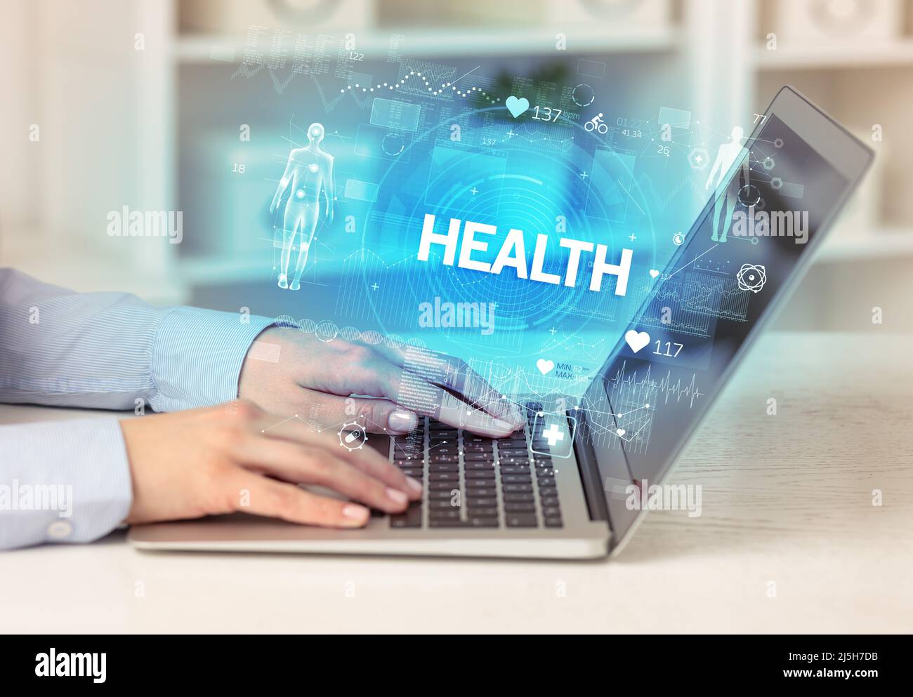 Doctor working a health check Stock Photo - Alamy
