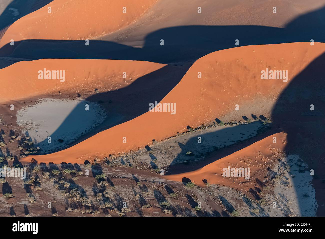 Namibia, aerial view of the Namib desert, wild landscape, panorama in rain season Stock Photo ...