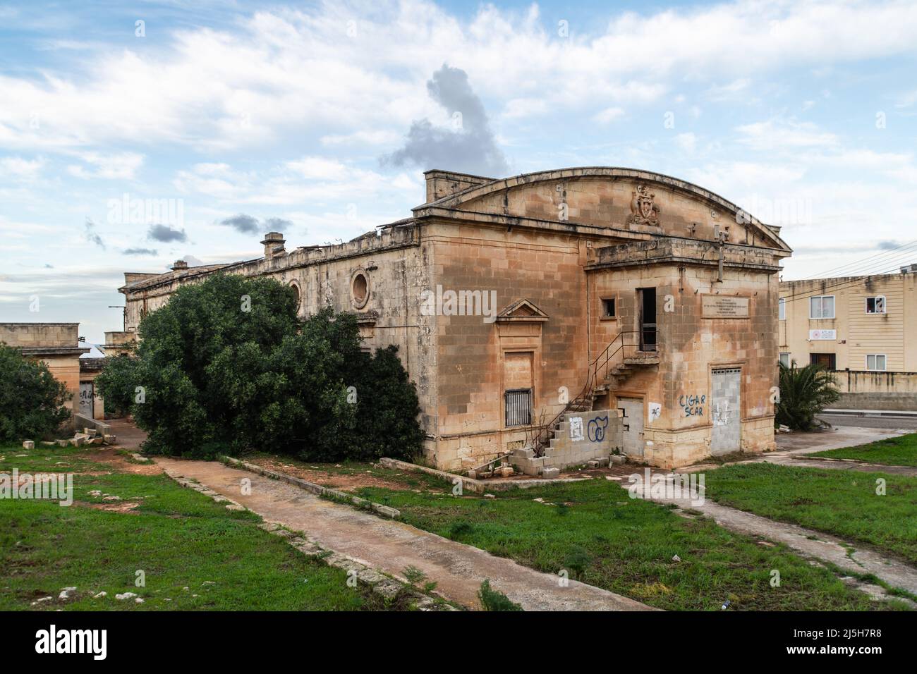 Malta - January 8th 2022: The remains of Australia Hall which was built ...