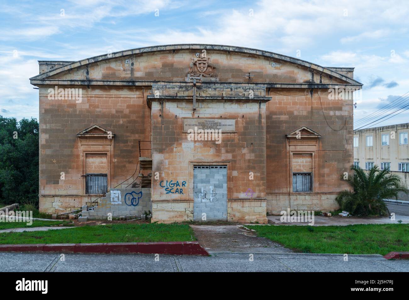 Malta - January 8th 2022: The remains of Australia Hall which was built ...