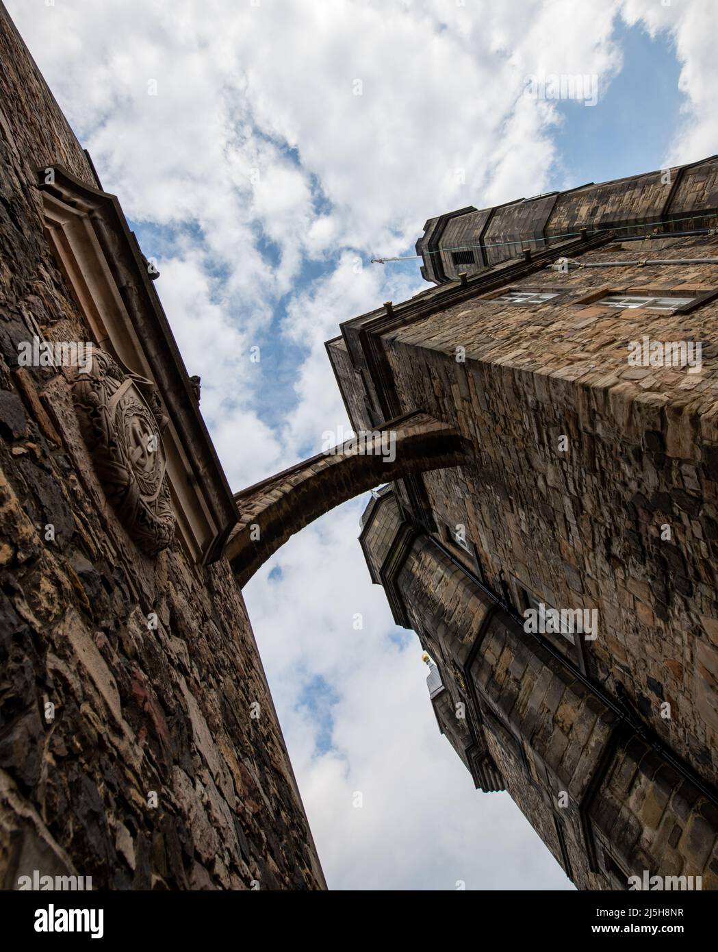 Abstract view of Edinburgh Castle Stock Photo - Alamy