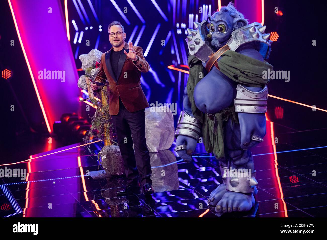 Cologne, Germany. 23rd Apr, 2022. Matthias Opdenhövel is on stage ...