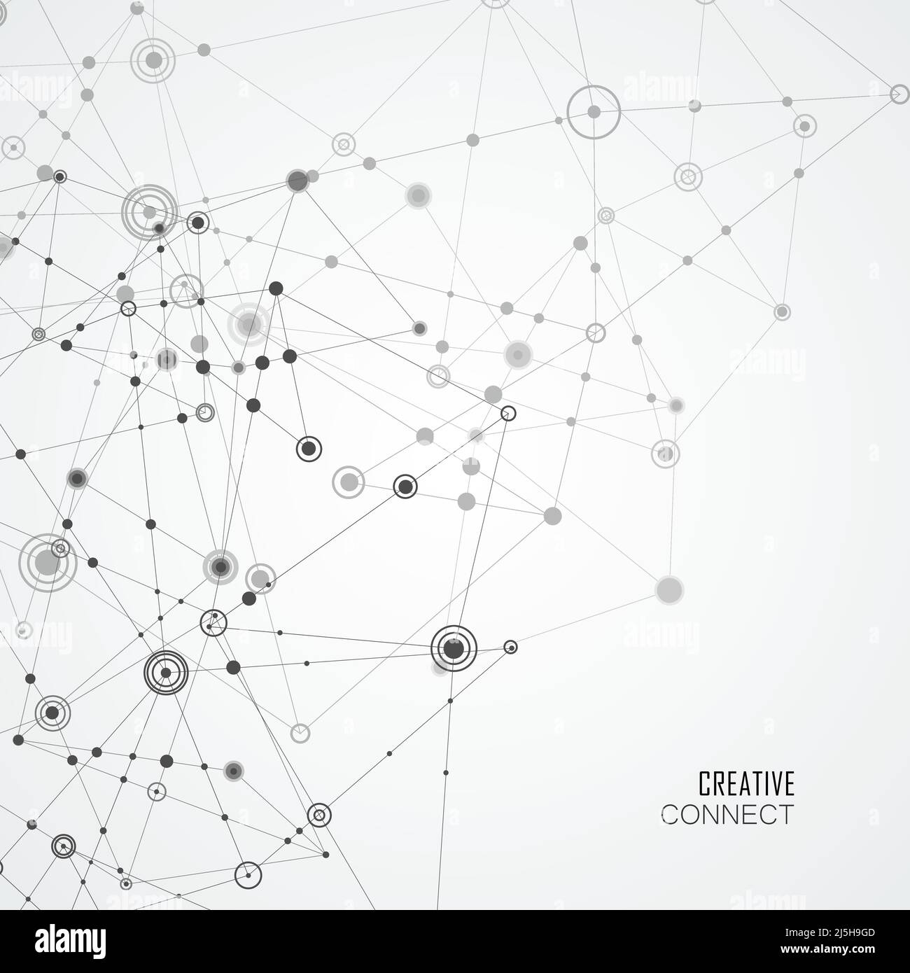 Network connection structure on white background. Vector network ...