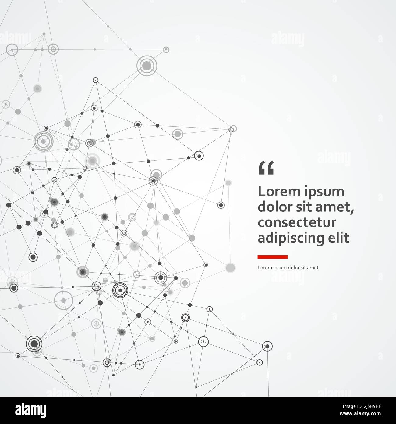 Geometric concept with connected line and dots. Simple technology ...