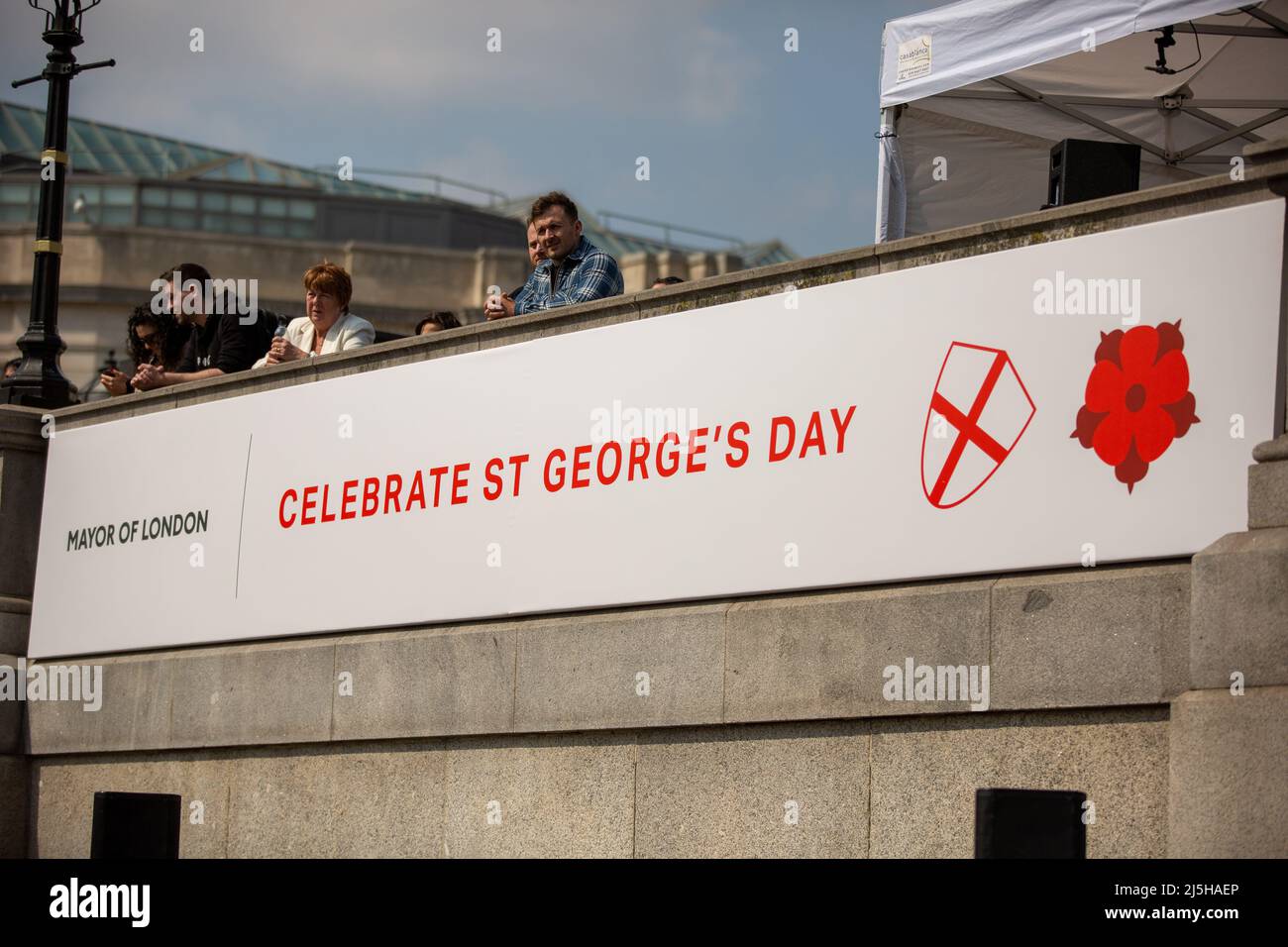 People watch the performance at Saint George's day celebration in ...