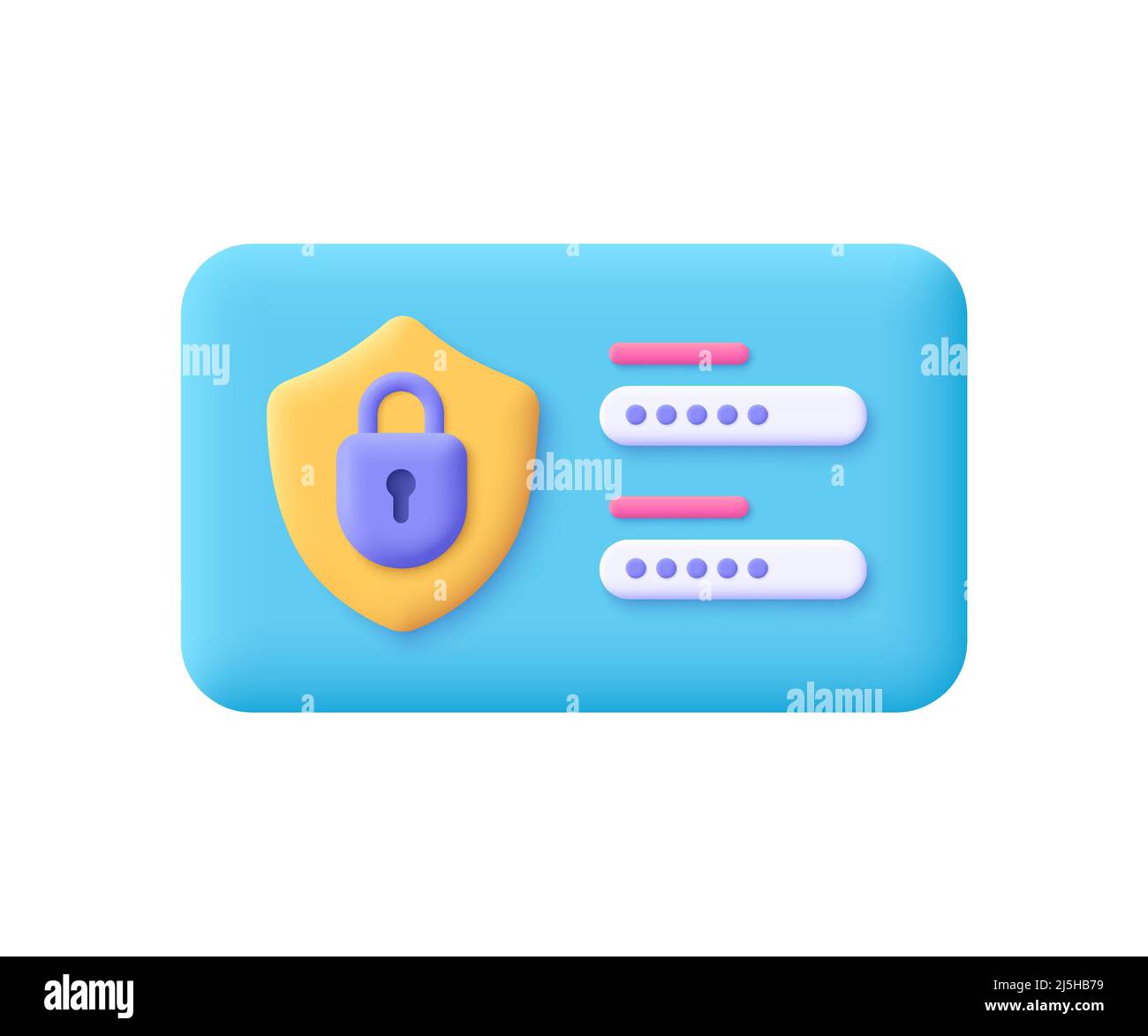Login Form Page With Lock And Password Safety Verification User