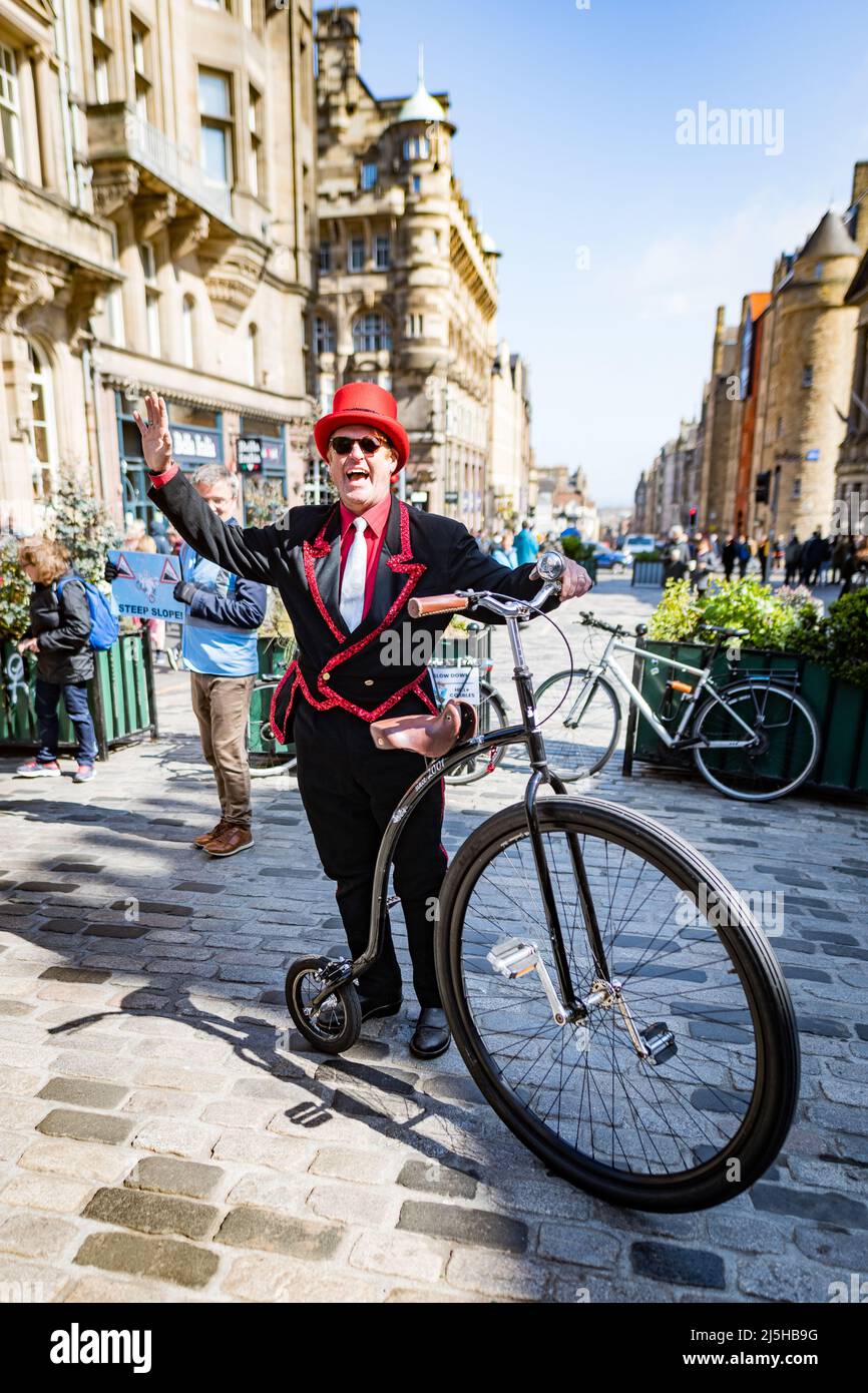 Edinburgh, Scotland. Sat 23 April 2022. Cyclists take part in the Pedal ...