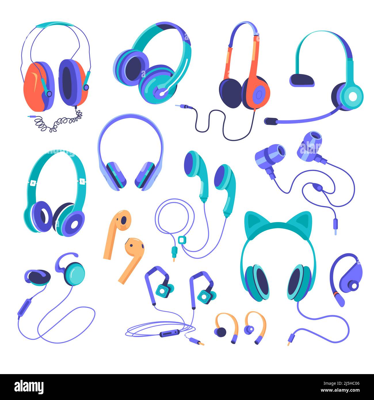 Cartoon earbud Stock Vector Images - Alamy