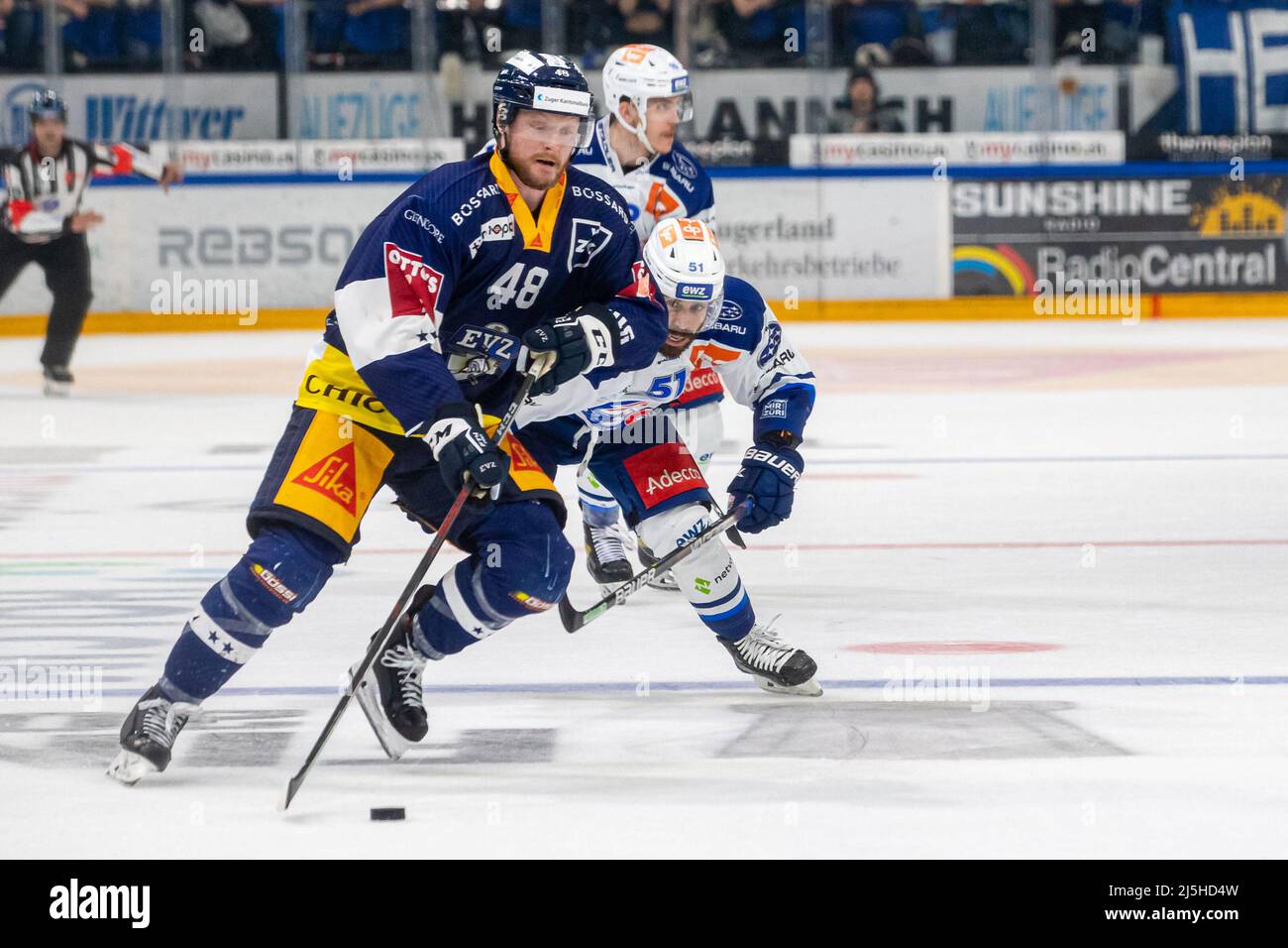 Carl Klingberg #48 (EV Zug) during the National League Playoff Final ...
