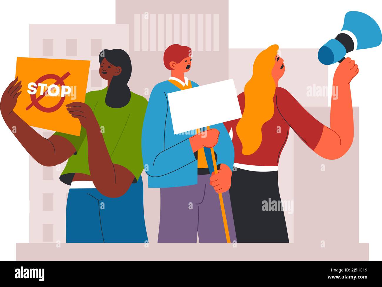 Protesters placards protesting on Cut Out Stock Images & Pictures - Alamy