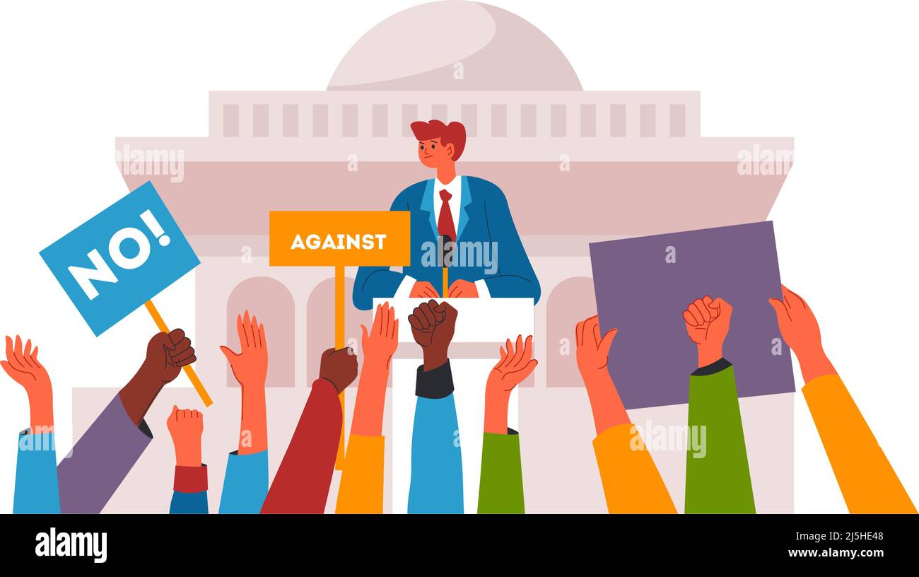 People protest against government Cut Out Stock Images & Pictures - Alamy