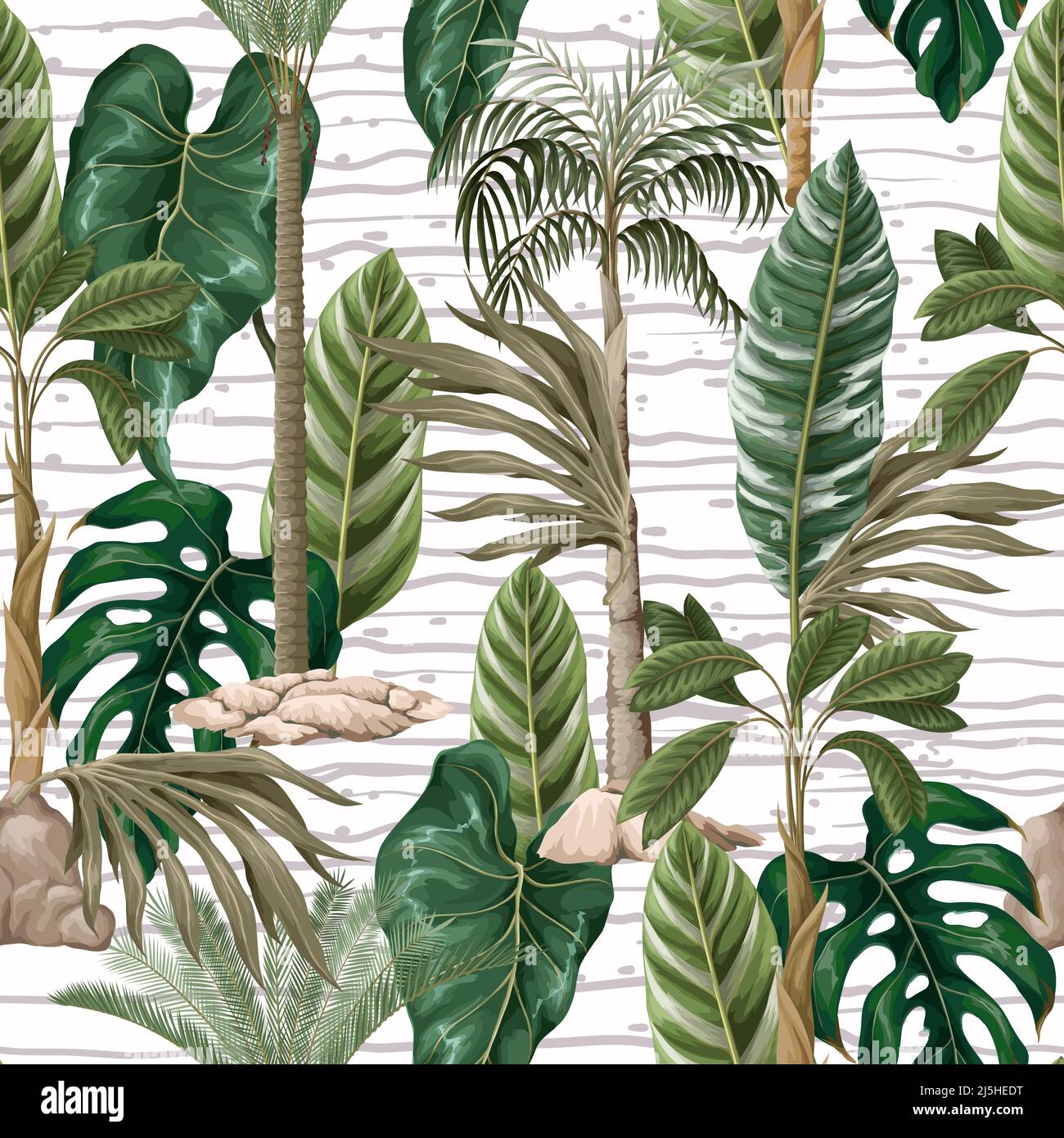 Tropical garden tree Stock Vector Images - Alamy