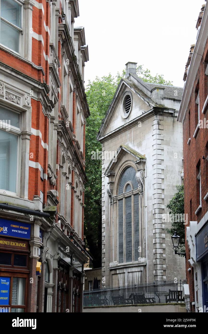 View of St Brides Church by Christopher Wren from Fleet Street Stock ...