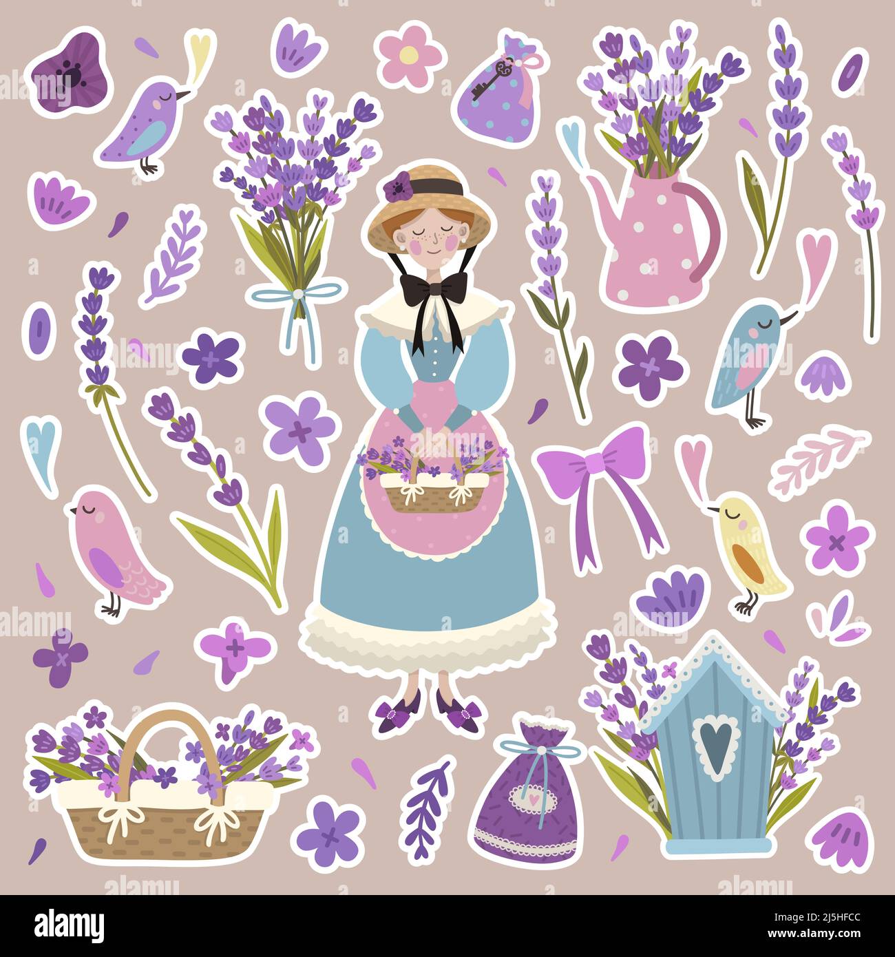 Provence france purple lavender flowers Stock Vector Images - Alamy