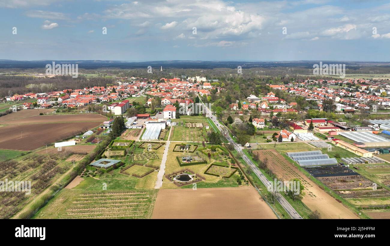 Bloomed cherry trees in orchard hi-res stock photography and images - Alamy
