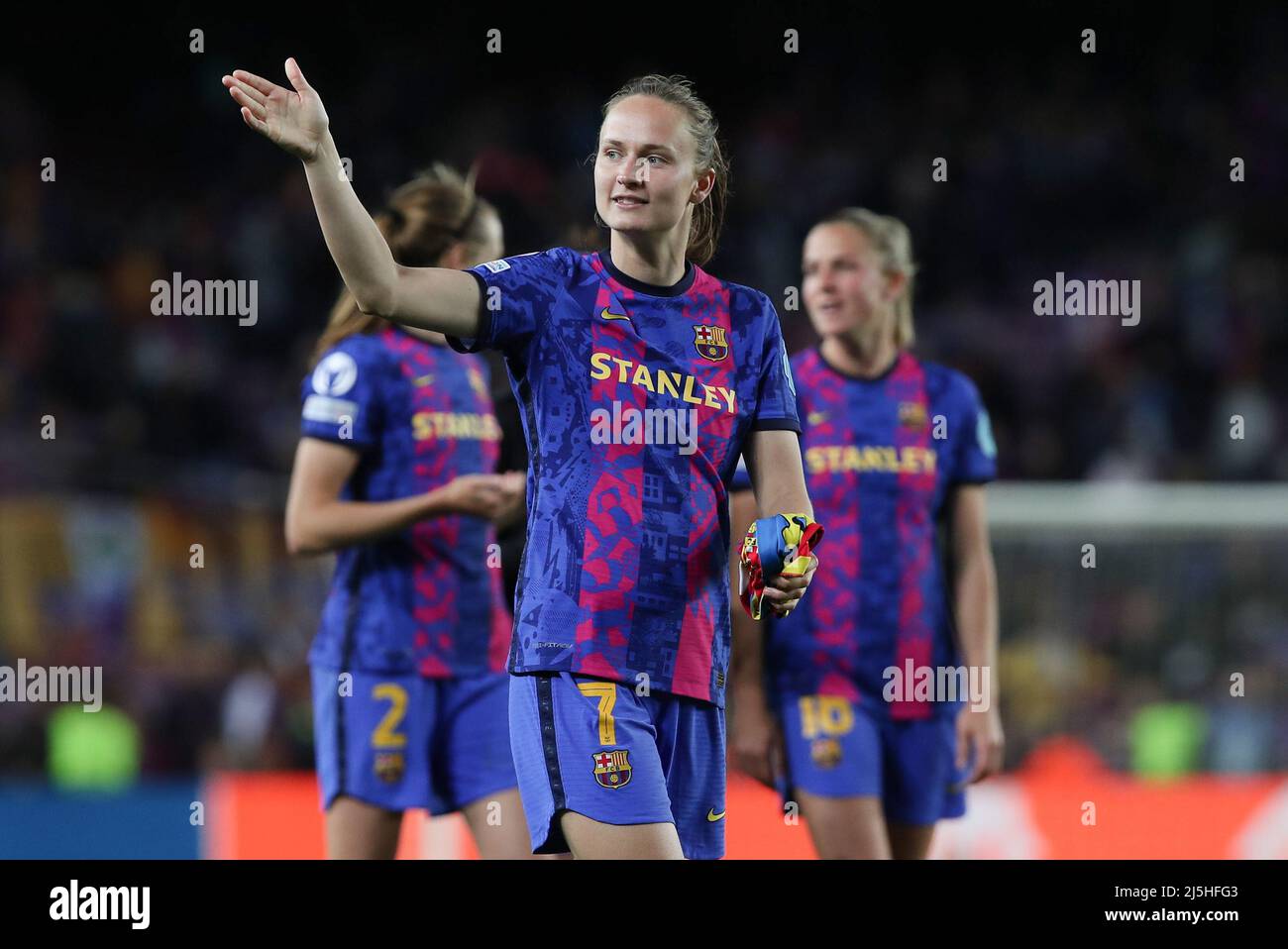 Caroline Graham Hansen of FC Barcelona during the UEFA Women's ...