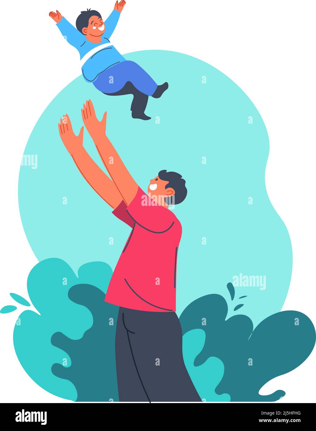 Child catching toddler Stock Vector Images - Alamy