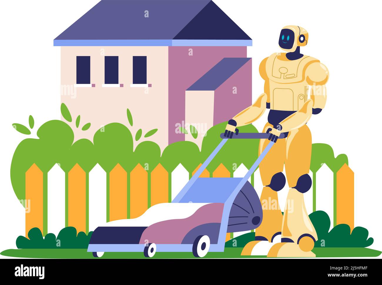Lawn robot Stock Vector Images - Alamy