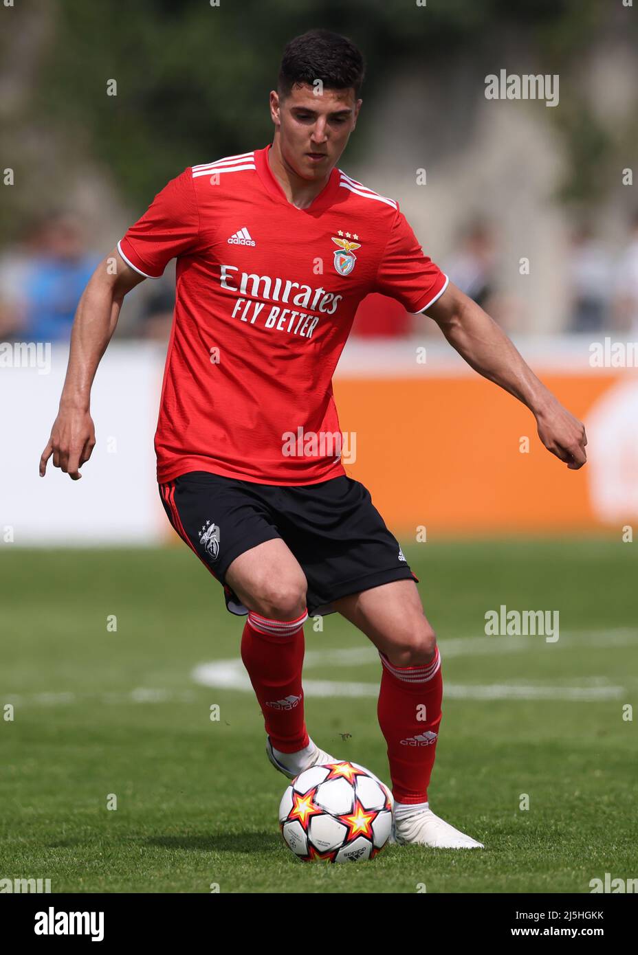Nyon, Switzerland, 22nd April 2022. Martim Neto of SL Benfica during ...