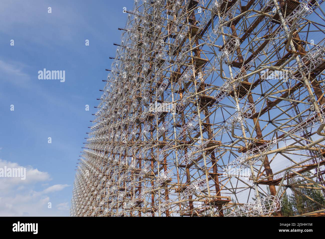 Large antenna field. Soviet radar system Duga at Chernobyl nuclear ...