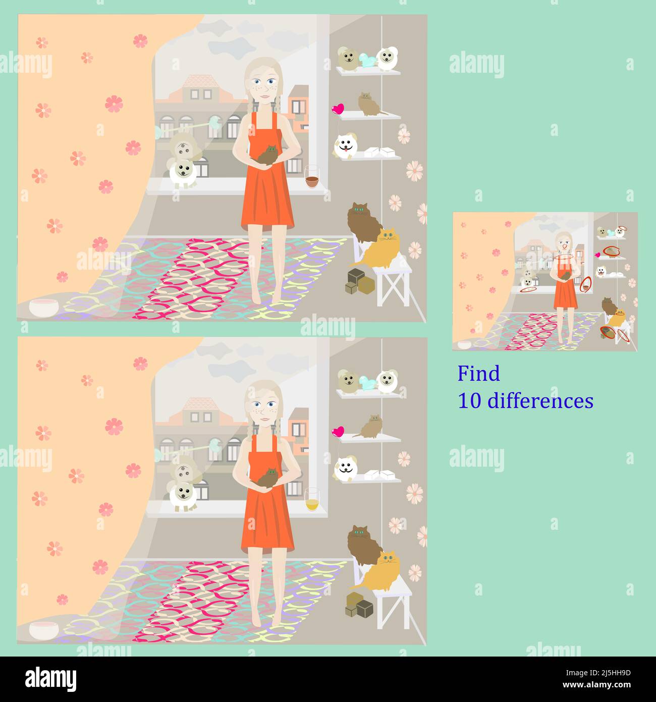 find 10 differences rebus for children under 6 years old according to ...