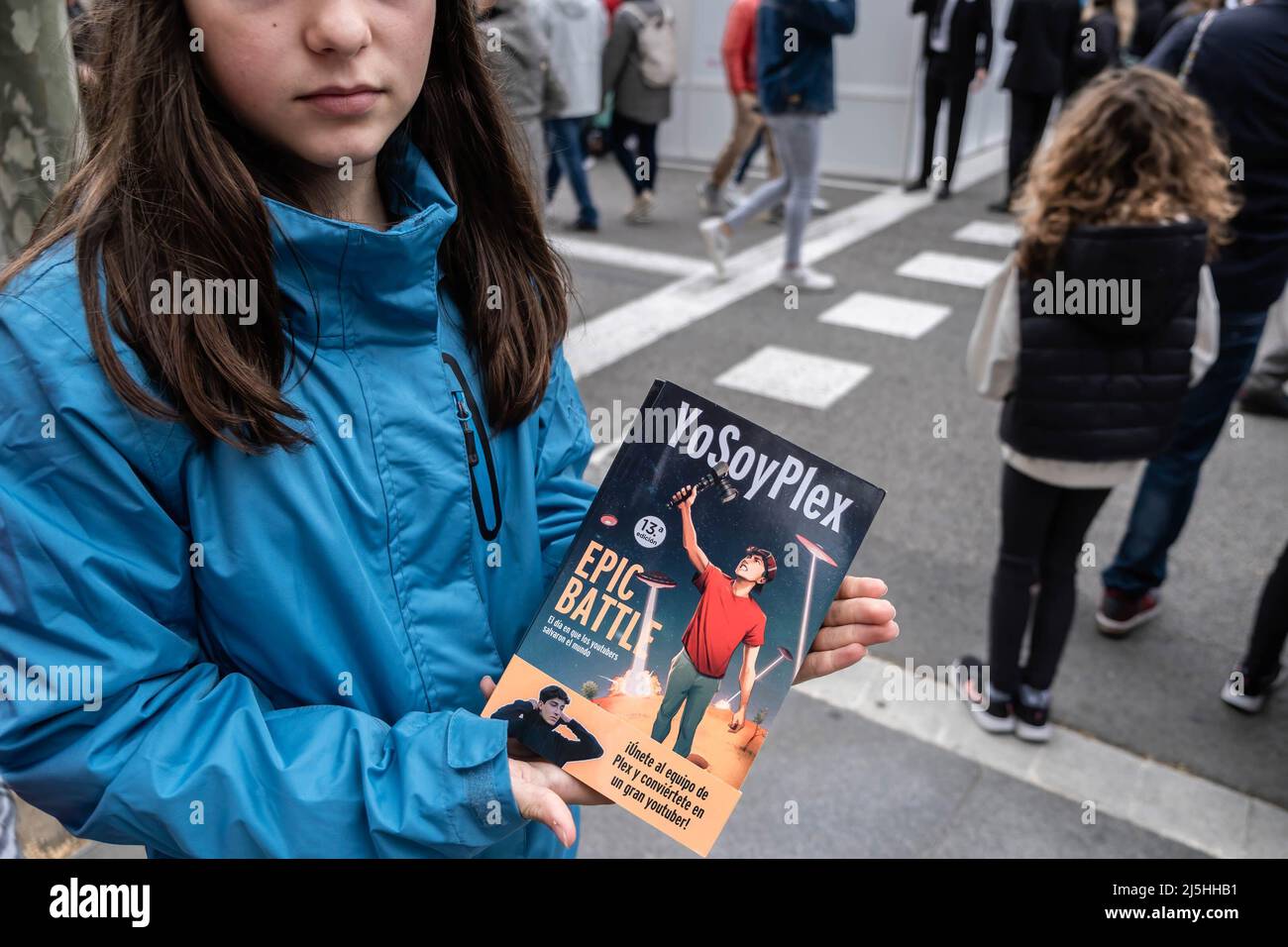 A young girl is seen waiting for the signing of the latest book by the ...