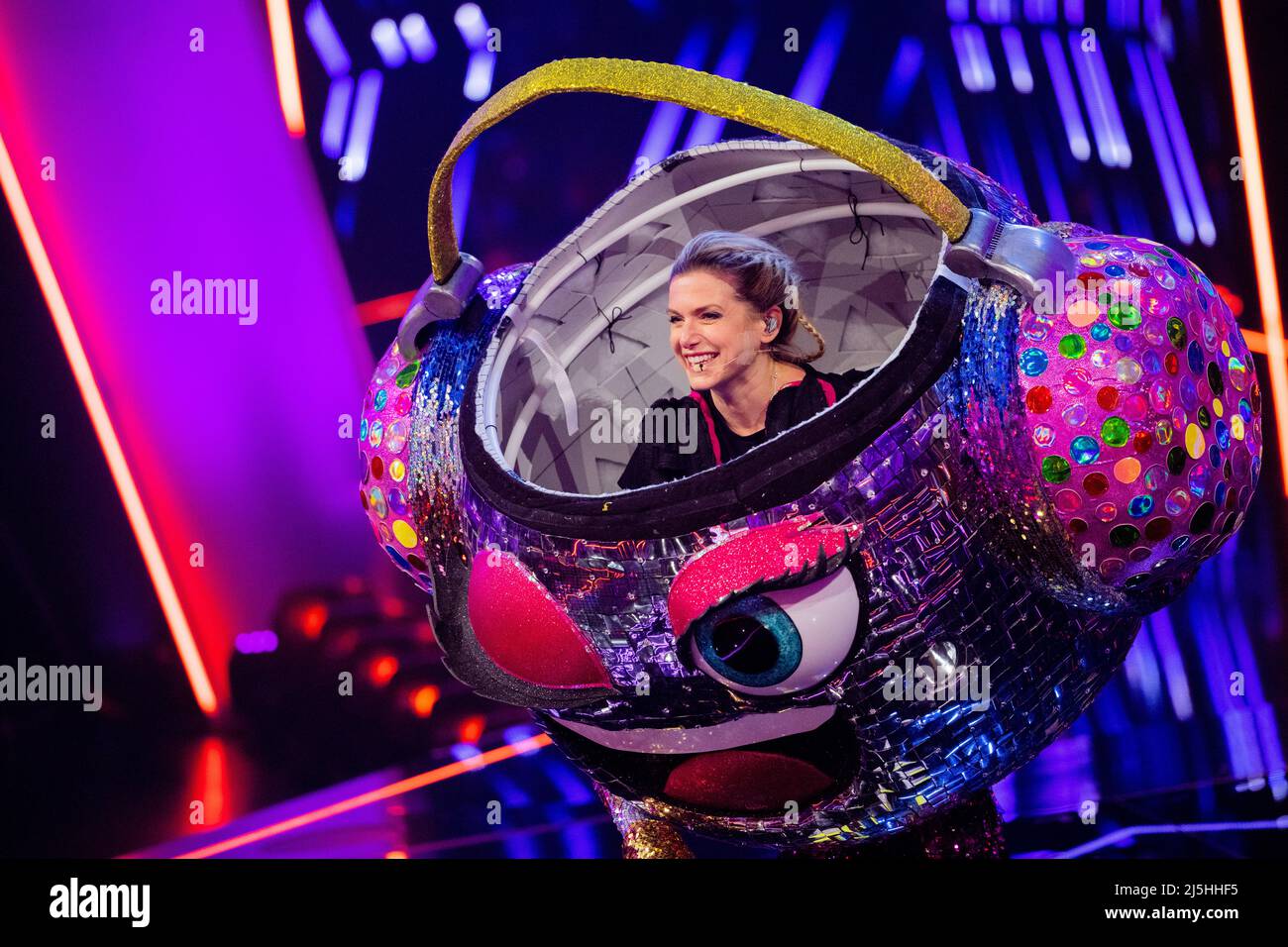 Cologne, Germany. 23rd Apr, 2022. Jeanette Biedermann, singer, is on ...