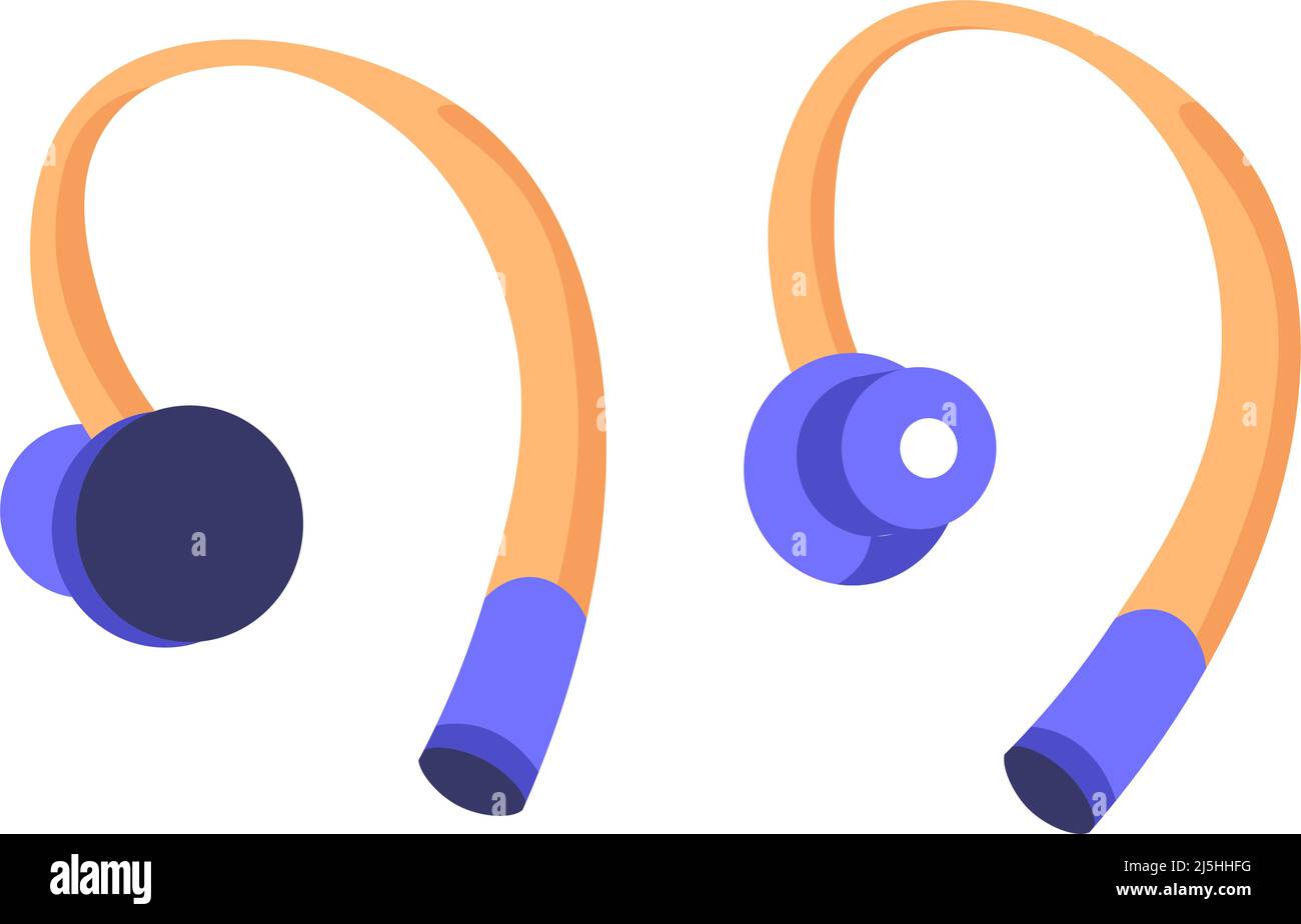 Headphones with no wires for sports workout vector Stock Vector Image ...