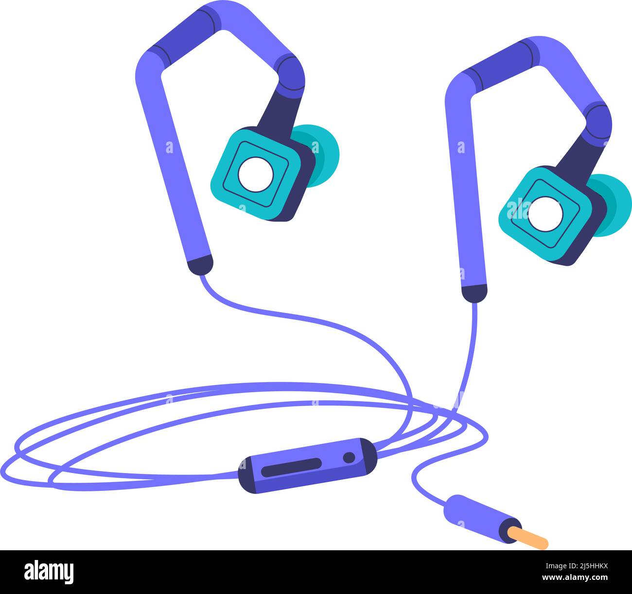 Wired earphone Stock Vector Images - Alamy