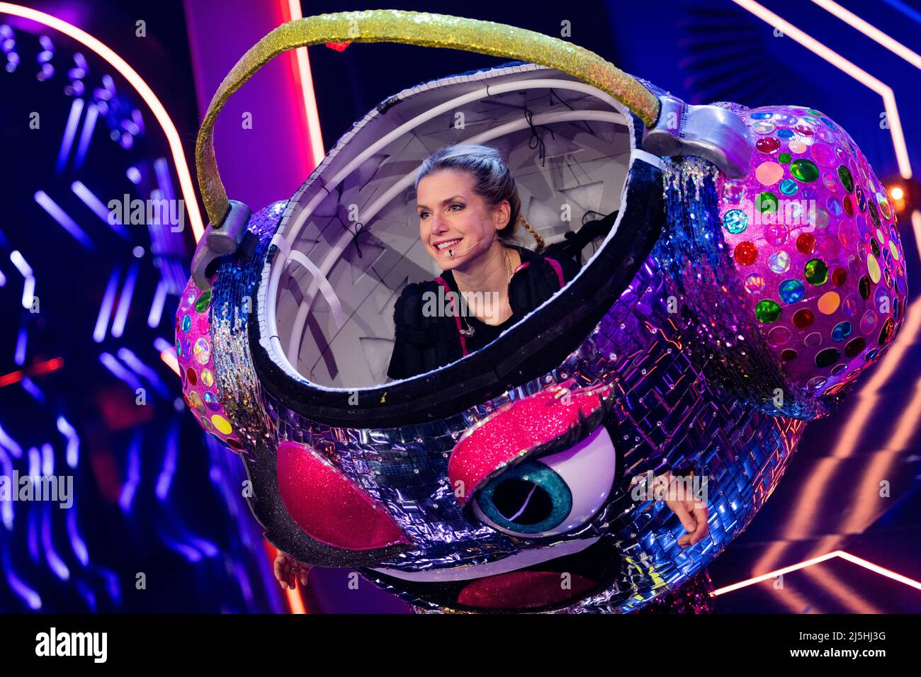 Cologne, Germany. 23rd Apr, 2022. Jeanette Biedermann, singer, is on ...