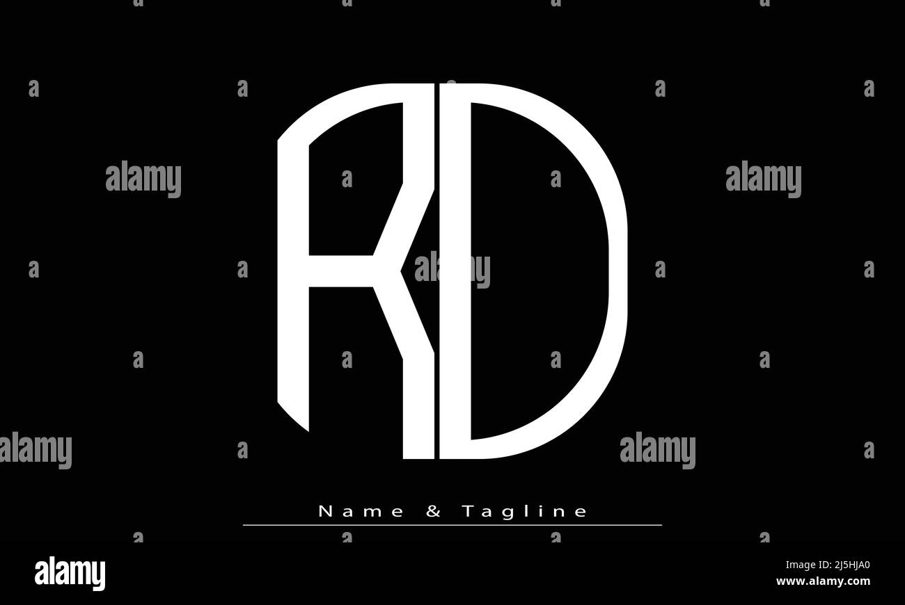 Rd letter design Black and White Stock Photos & Images - Alamy