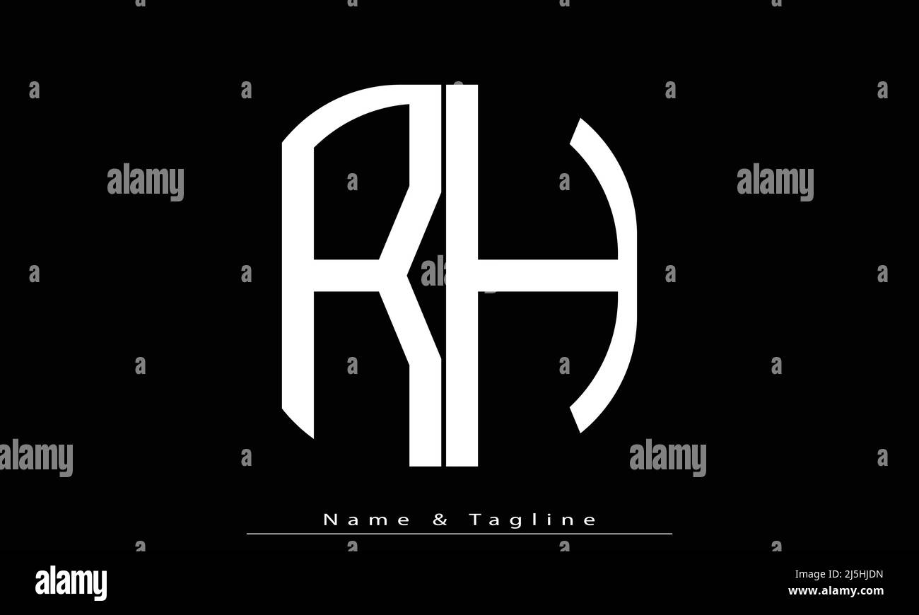 Alphabet letters Initials Monogram logo RH , HR Stock Vector Image ...