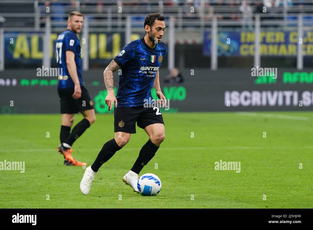 Milan, Italy. 23rd Apr, 2022. Hakan Calhanoglu (FC Inter) during Inter ...
