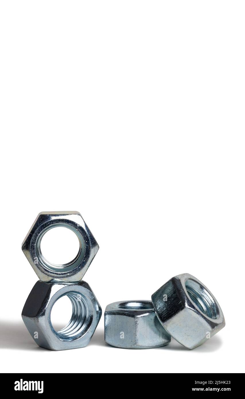 Four Metal Bolt Nuts Stock Photo - Alamy