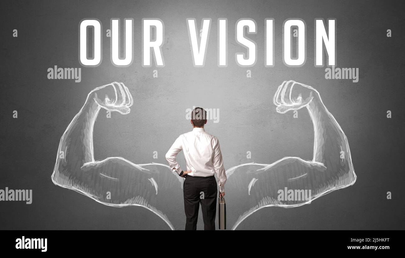 Rear view of a businessman, powerfull business concept Stock Photo - Alamy