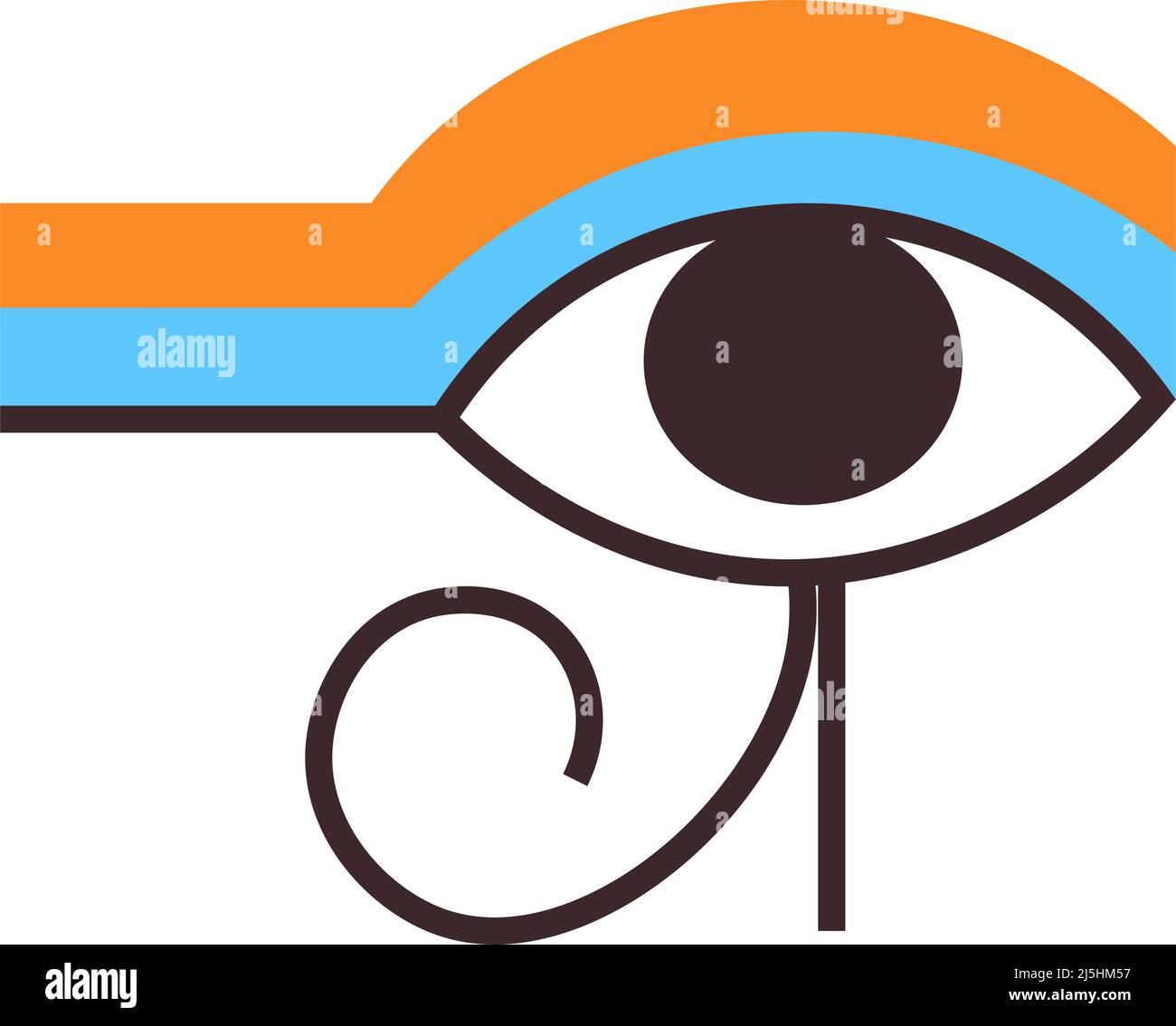 Eye of Horus or Ra, Egyptian symbols and signs Stock Vector Image & Art ...