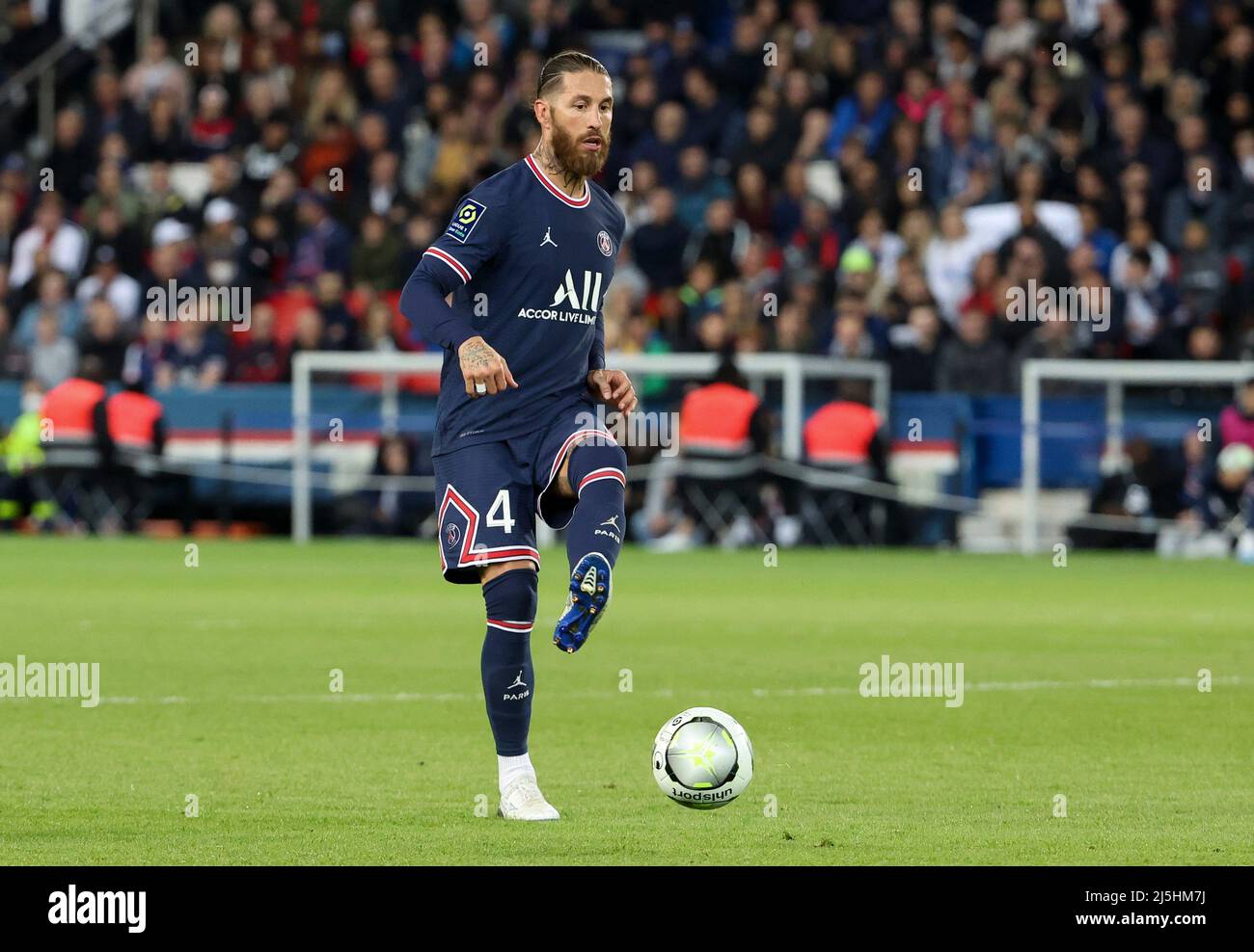 Sergio Ramos of PSG during the French championship Ligue 1 football ...