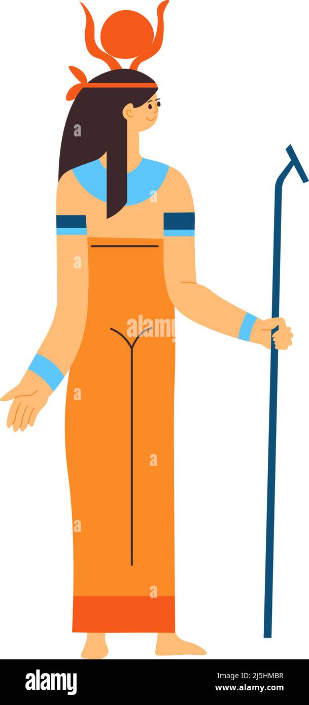 Egyptian goddess, female character ancient egypt Stock Vector Image ...