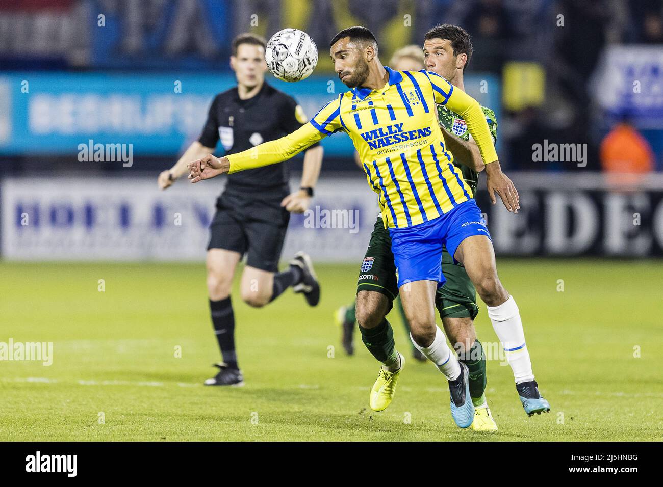 WAALWIJK - 23-04-2022, Mandemakers stadion. Dutch football, eredivisie, season 2021-2022. PEC ...
