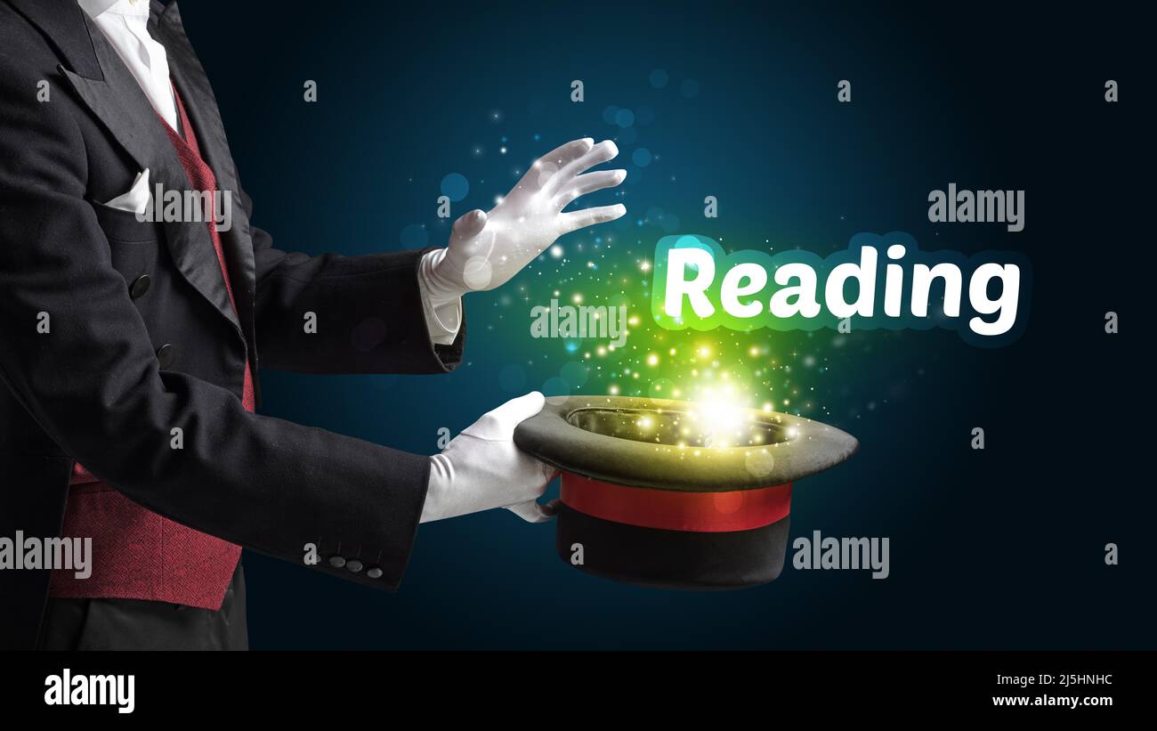 Illusionist is showing magic trick Stock Photo - Alamy