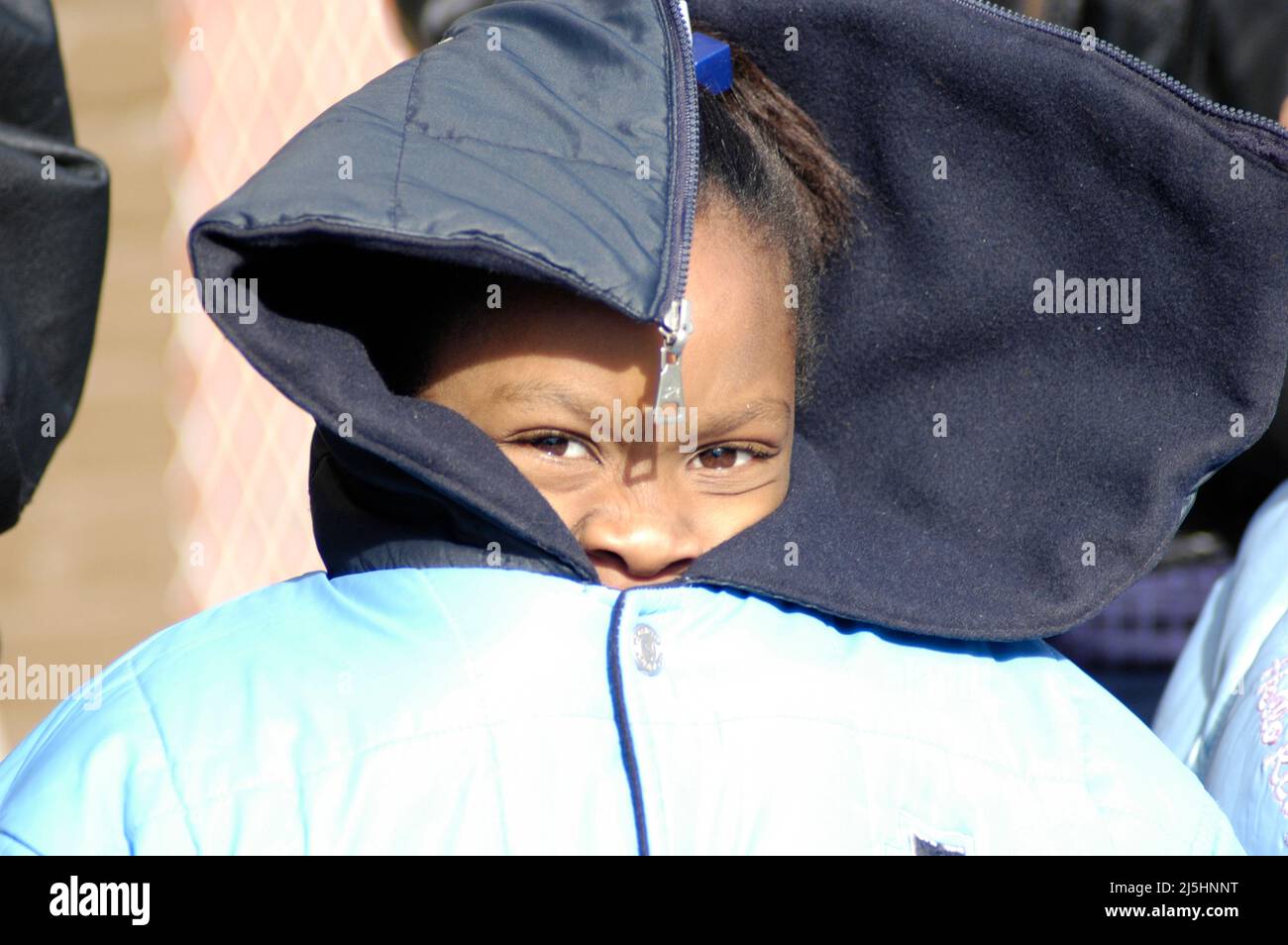 AFrician American Black child Baby Cold Stock Photo - Alamy