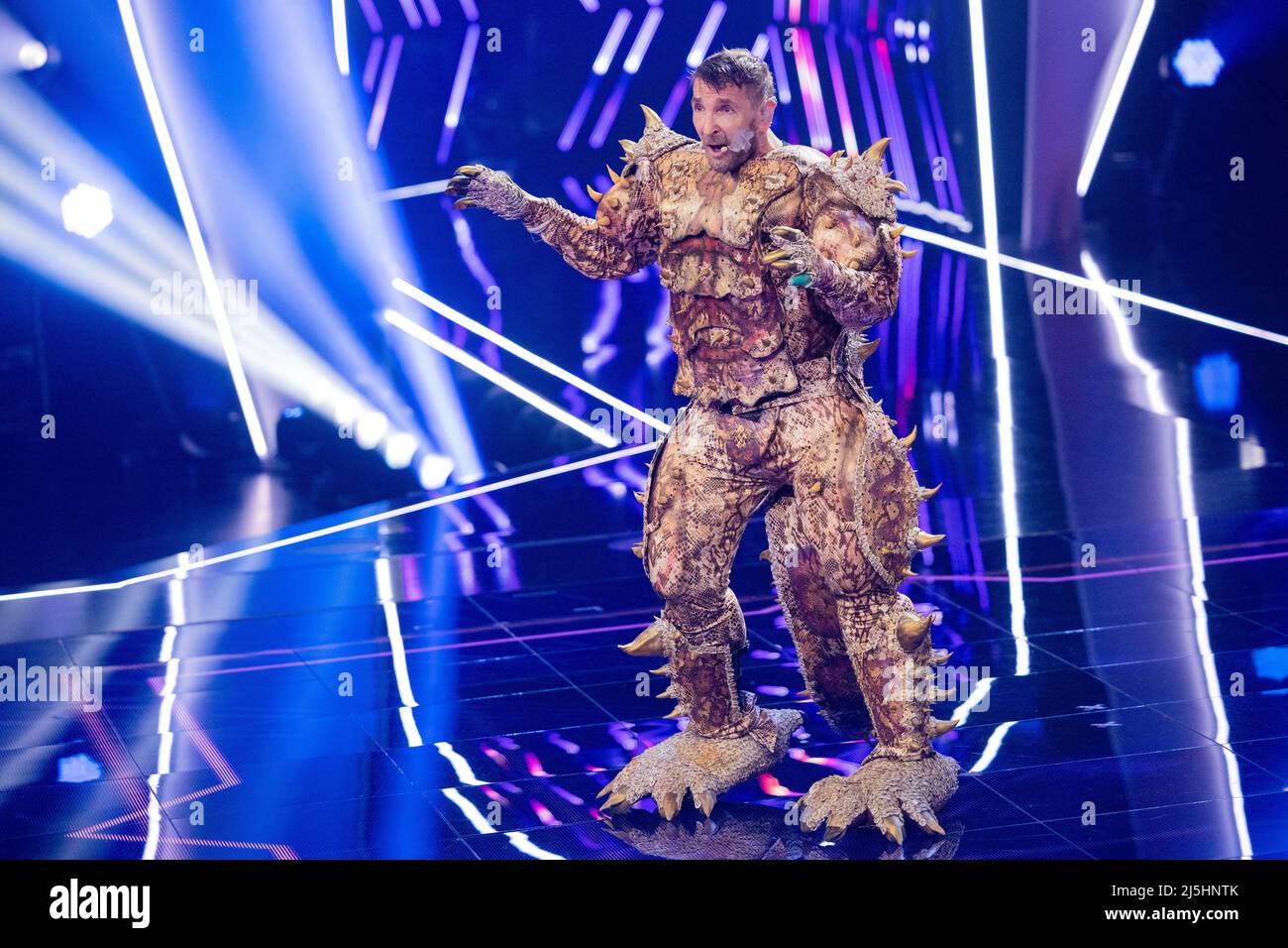 Cologne, Germany. 23rd Apr, 2022. Mark Keller, actor, is on stage as ...