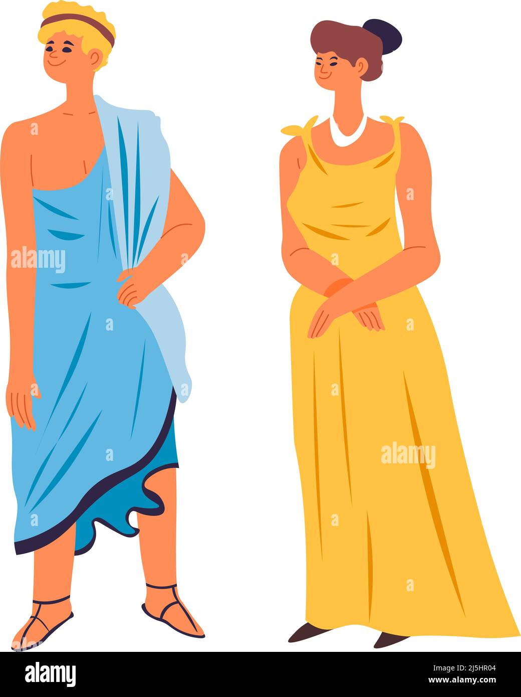 Man and woman in Ancient Greece or Rome vector Stock Vector Image & Art ...
