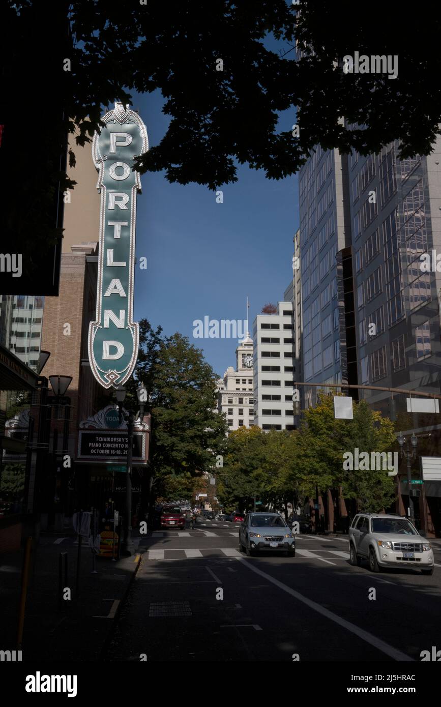 Portland oregon sign hi-res stock photography and images - Alamy